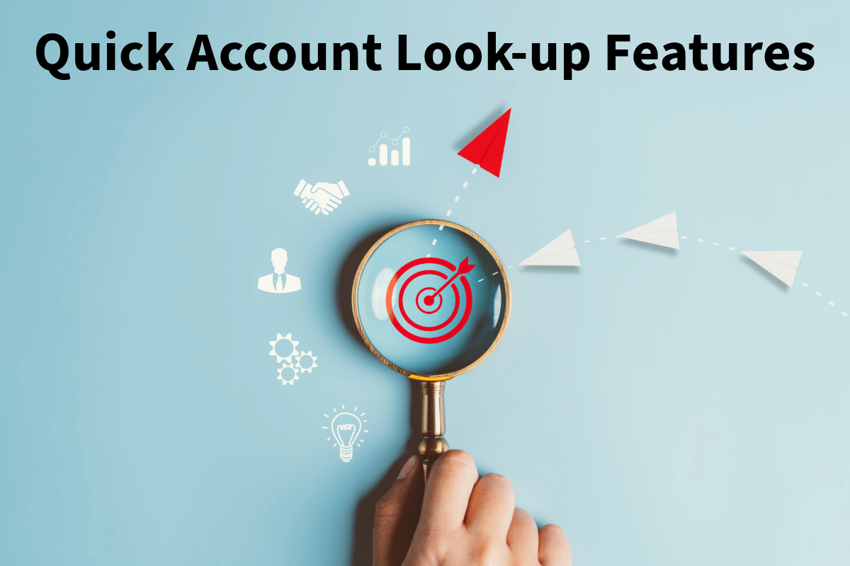 Quick Account Look-up Features